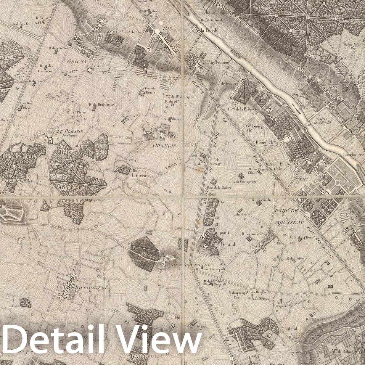 Historic Map : Sheet 12. Corbeil. Carte topographique des environs de ...