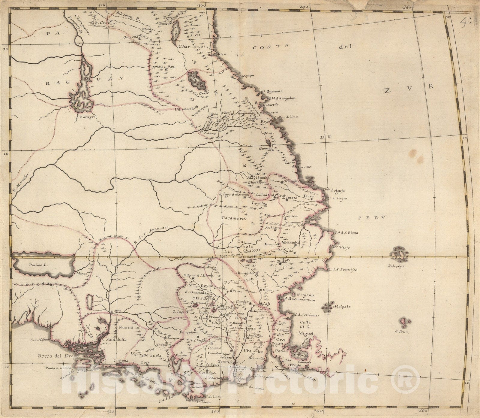 Historic Map : Peru Descriptore., 1660, v2, Vintage Wall Decor ...