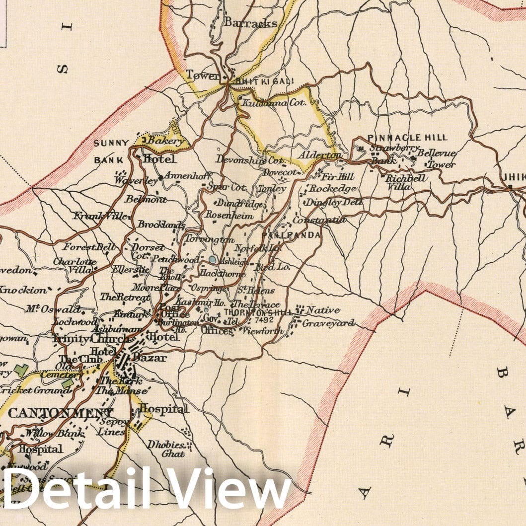 Historic Map : Murree. Plate 50, 1893, Vintage Wall Decor – Historic ...