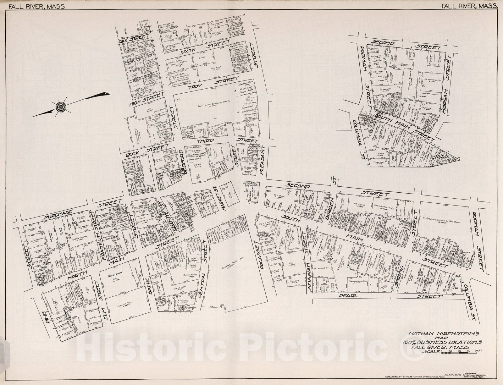 Historic Map : Fall River (Massachusetts)., 1929, Vintage Wall Decor ...