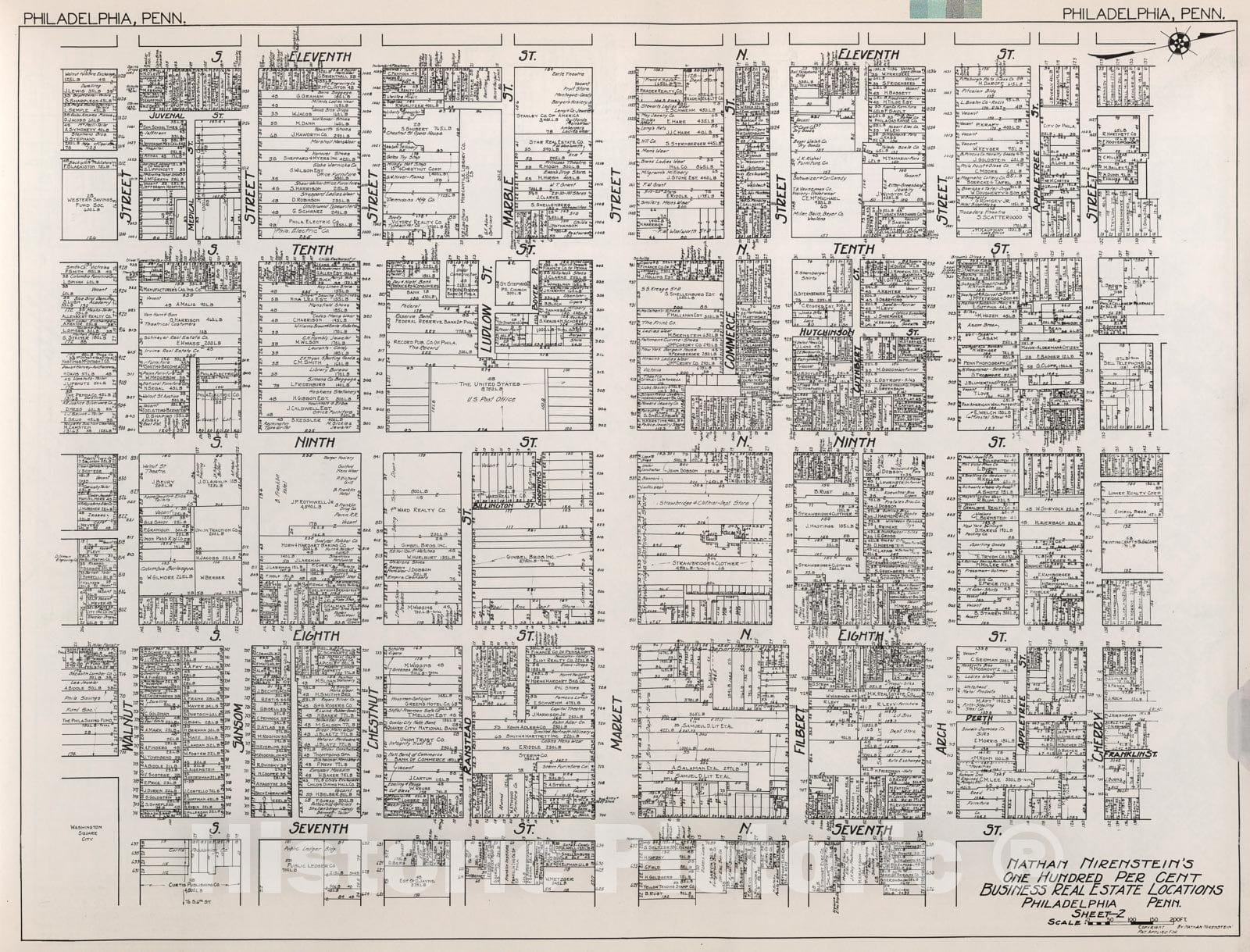 Historic Map : Philadelphia (Pennsylvania). Sheet - 2., 1929, Vintage ...
