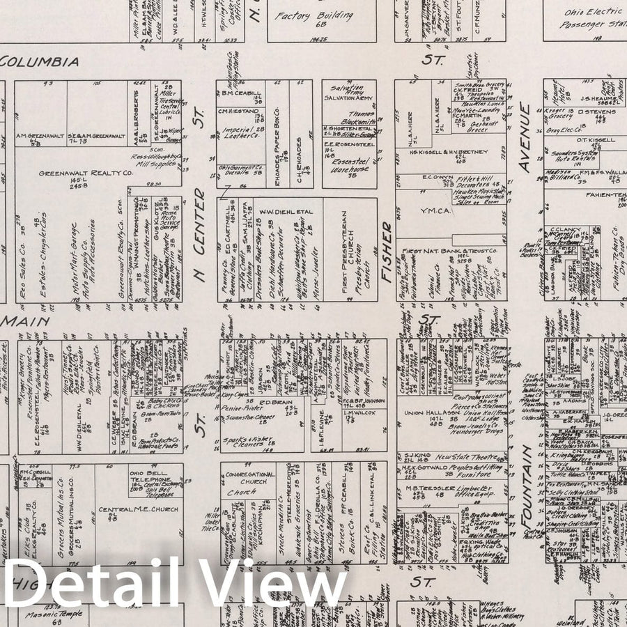 Historic Map : Springfield (Ohio)., 1929, Vintage Wall Decor – Historic ...