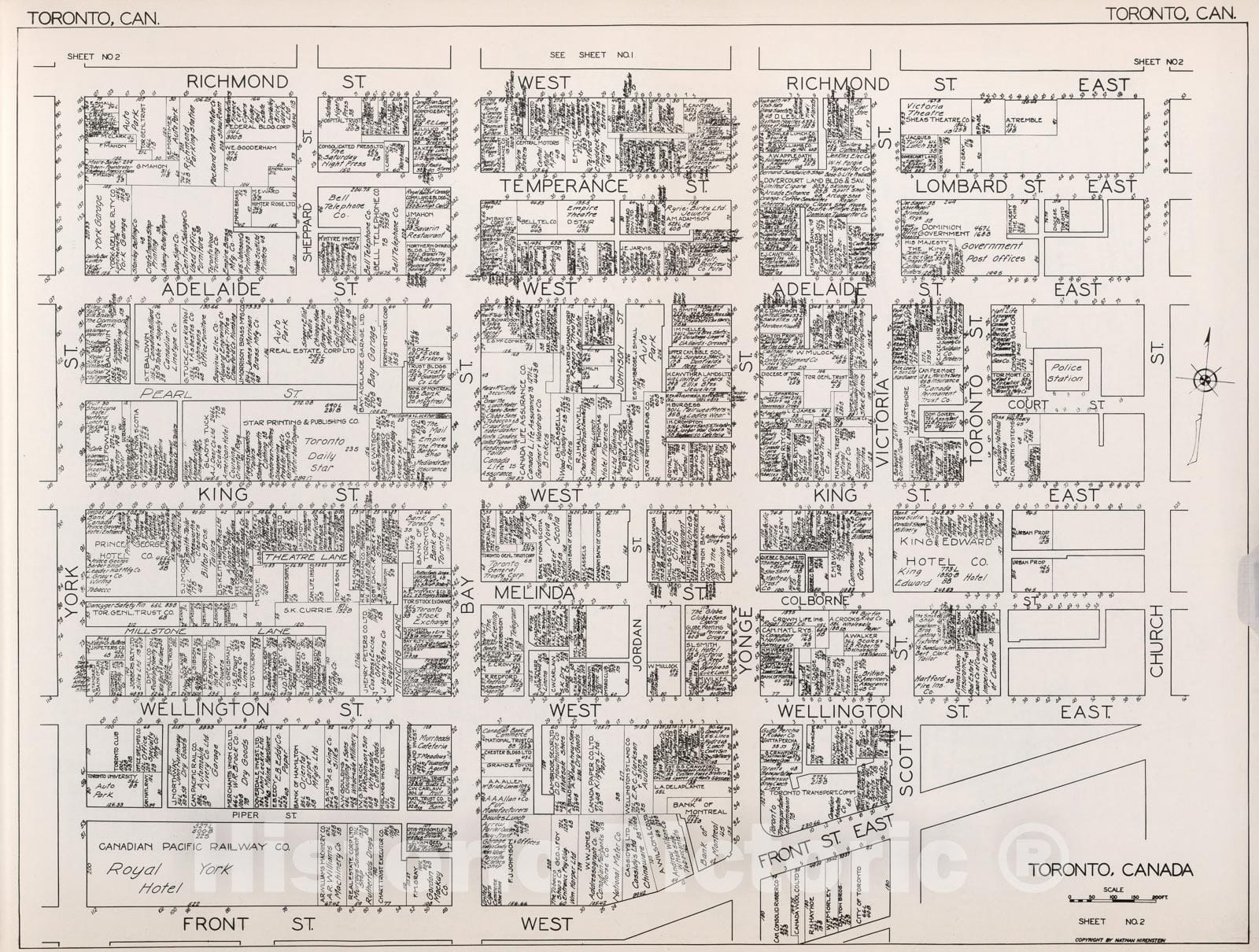 Historic Map : Toronto (Ontario). Sheet No. 2., 1929, Vintage Wall Dec ...