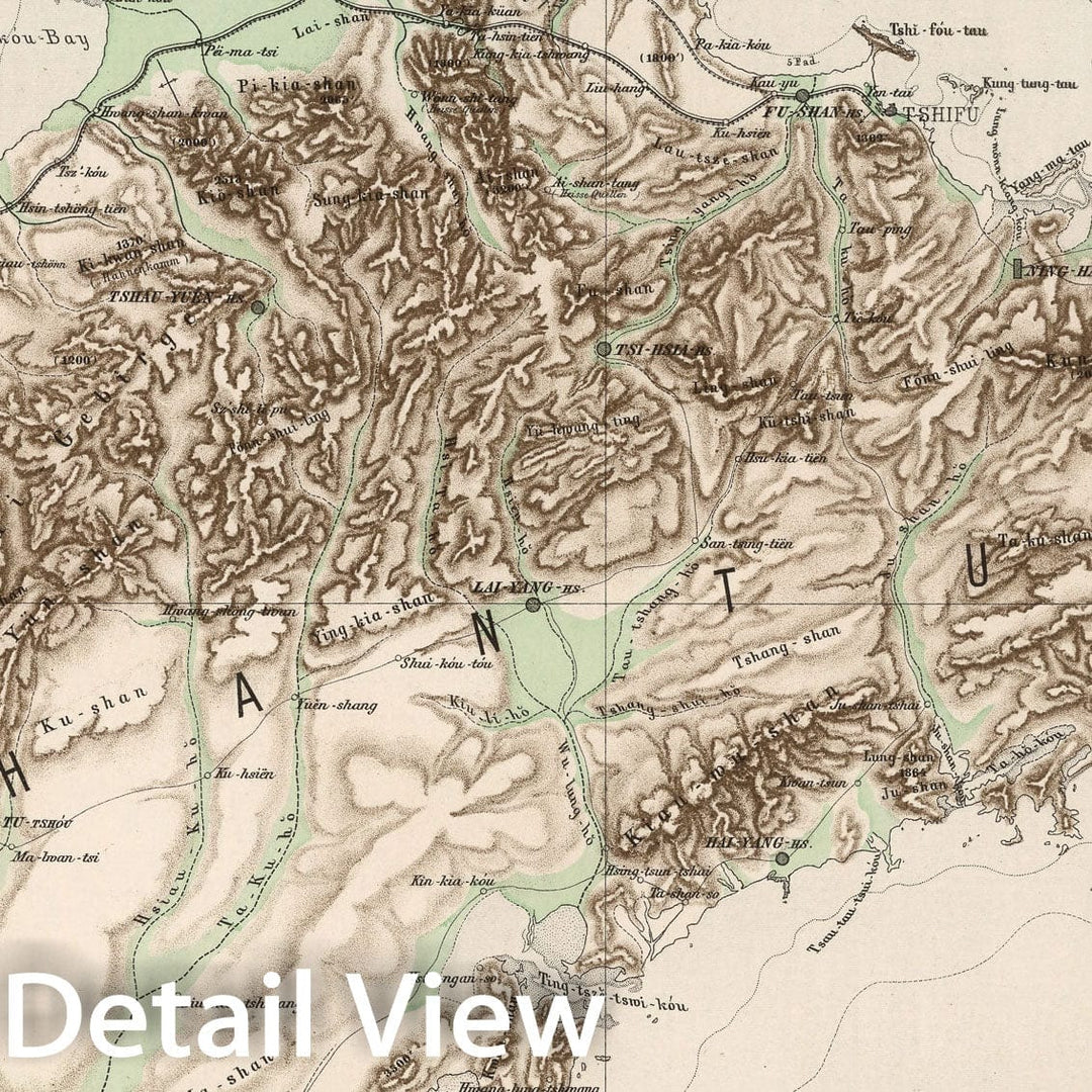 Historic Map : Blatt Ost - Shantung. Tafel 3, 1885, Vintage Wall Decor ...