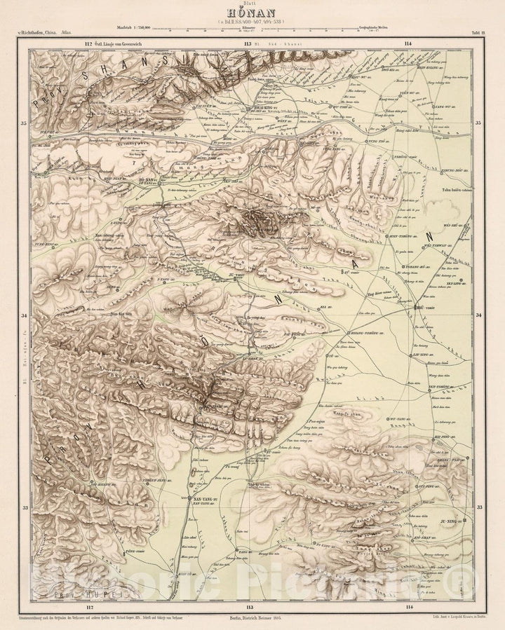 Historic Map : Blatt Honan. Tafel 19, 1885, Vintage Wall Decor ...