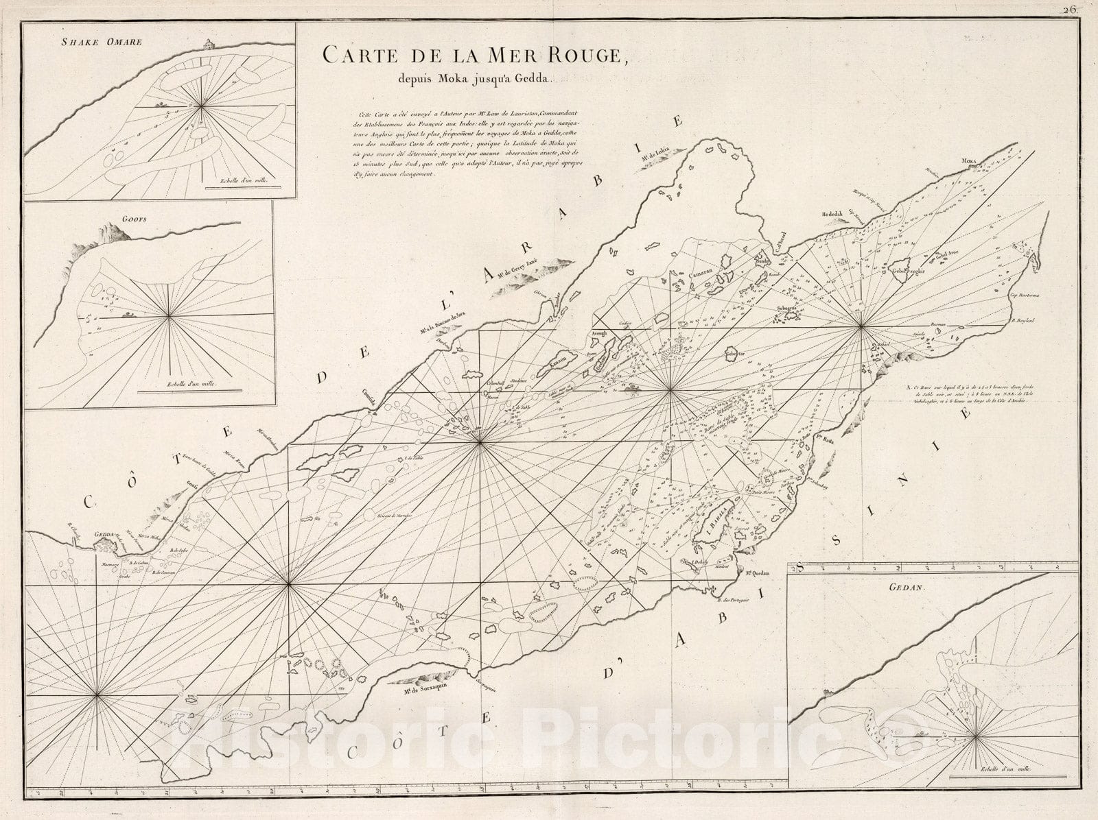 Historic Map : Carte De La Mer Rouge, 1810, Vintage Wall Decor ...