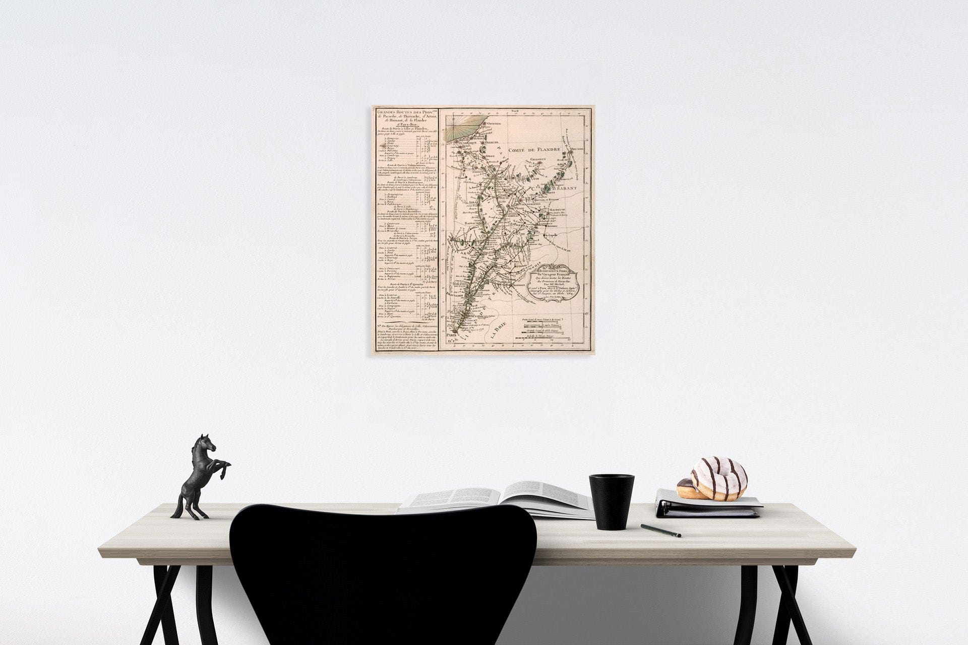 Historic Map : IX Feuille, L'indicateur fidele, du voyageur Francois ...