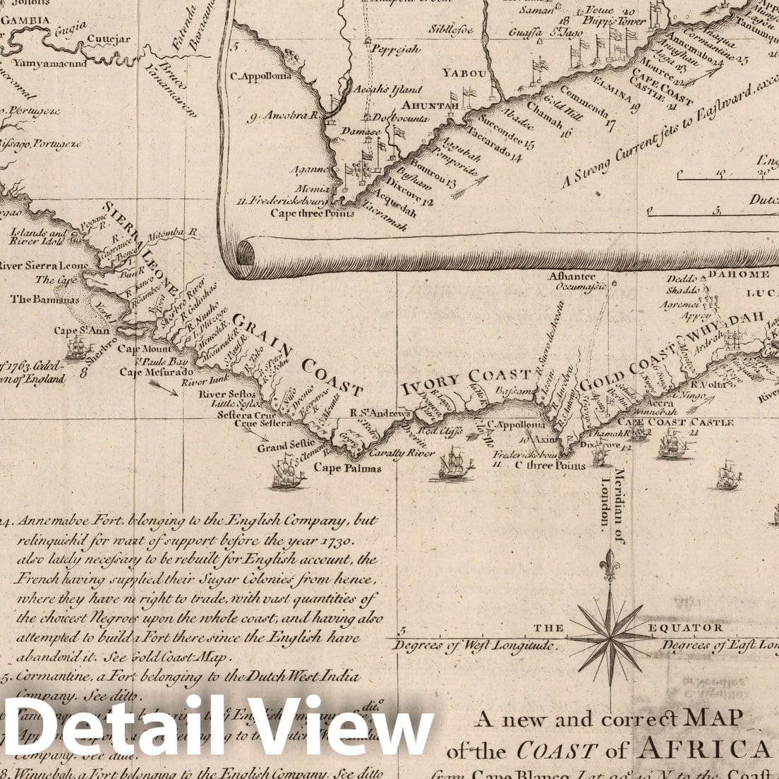 Historic Map : Vol. I. A new and correct map of the Coast of Africa, 1 ...
