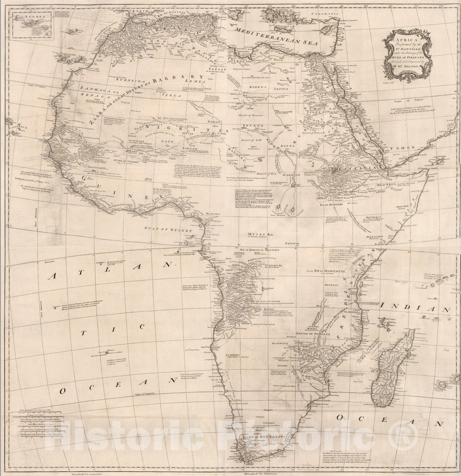 Historic Map : Composite Map: Vol. I. Africa, Plates I-IV, 1774, Vinta ...