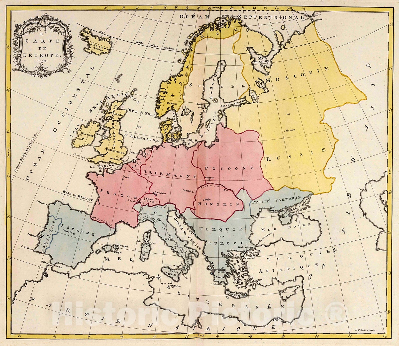 Historic Map : Europe., 1755, Vintage Wall Decor – Historic Pictoric