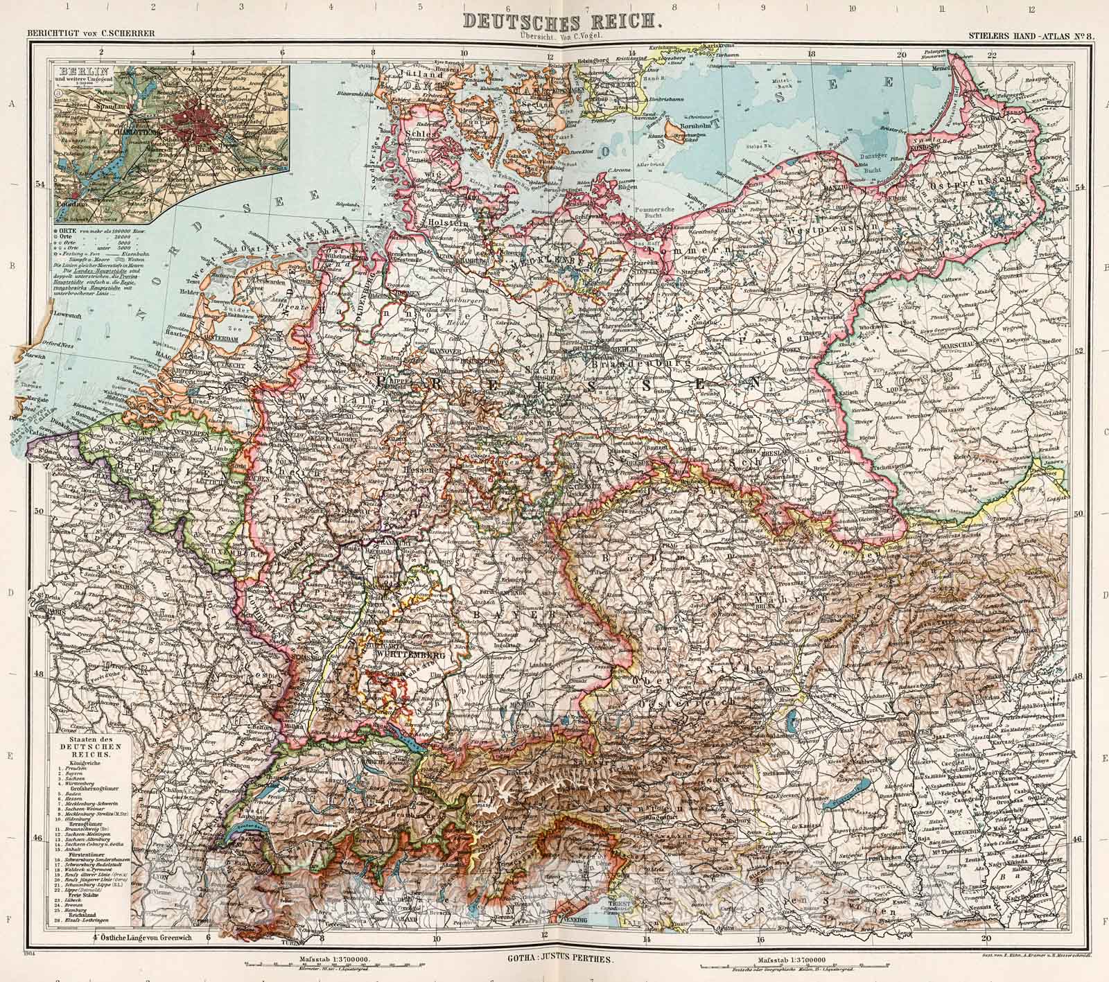 Historic Map : Deutsches Reich., 1905, Vintage Wall Decor – Historic ...