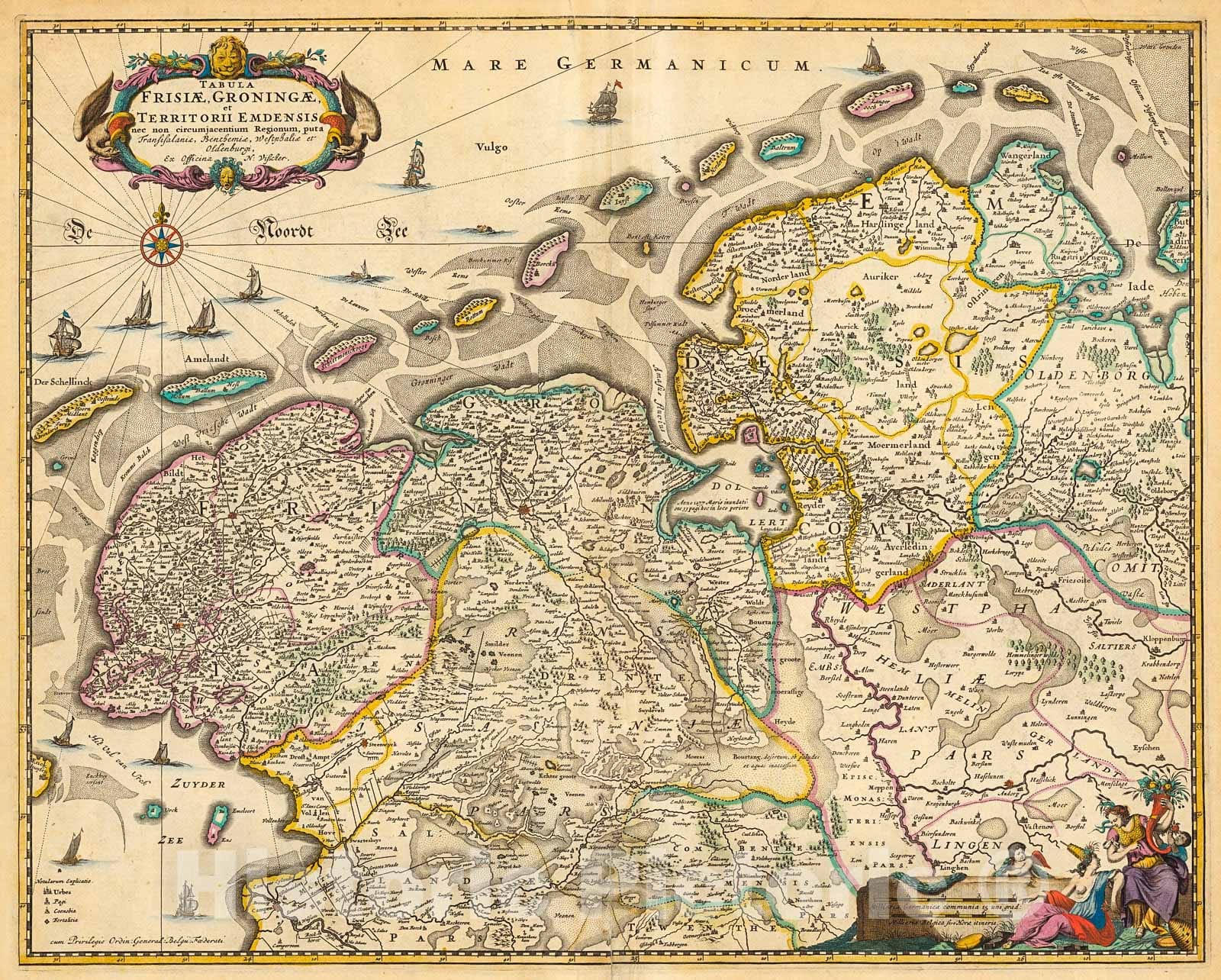 Historic Map : Tabula Frisia, Groninga, 1690, Vintage Wall Decor ...