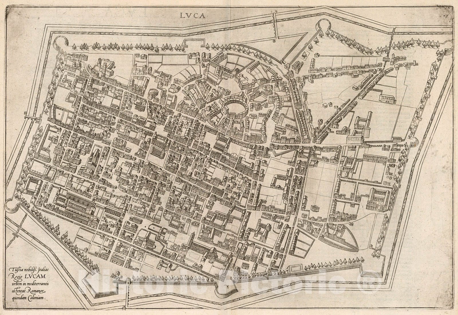 Historic Map : Vol IV (50) Luca (Lucca)., 1640, Vintage Wall Decor ...