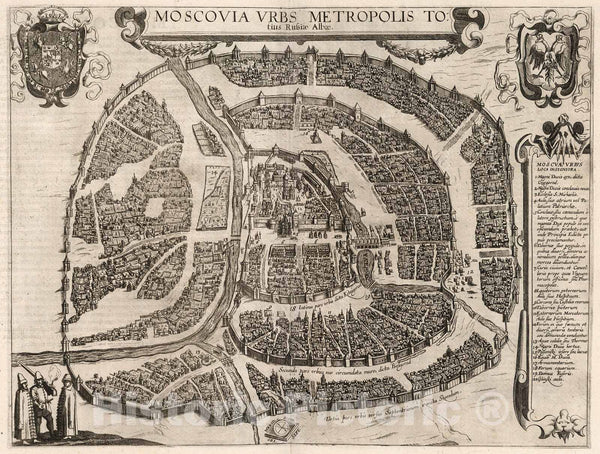 Historic Map : Vol VI (54) Moscovia (Moscow)., 1640, Vintage Wall Deco ...