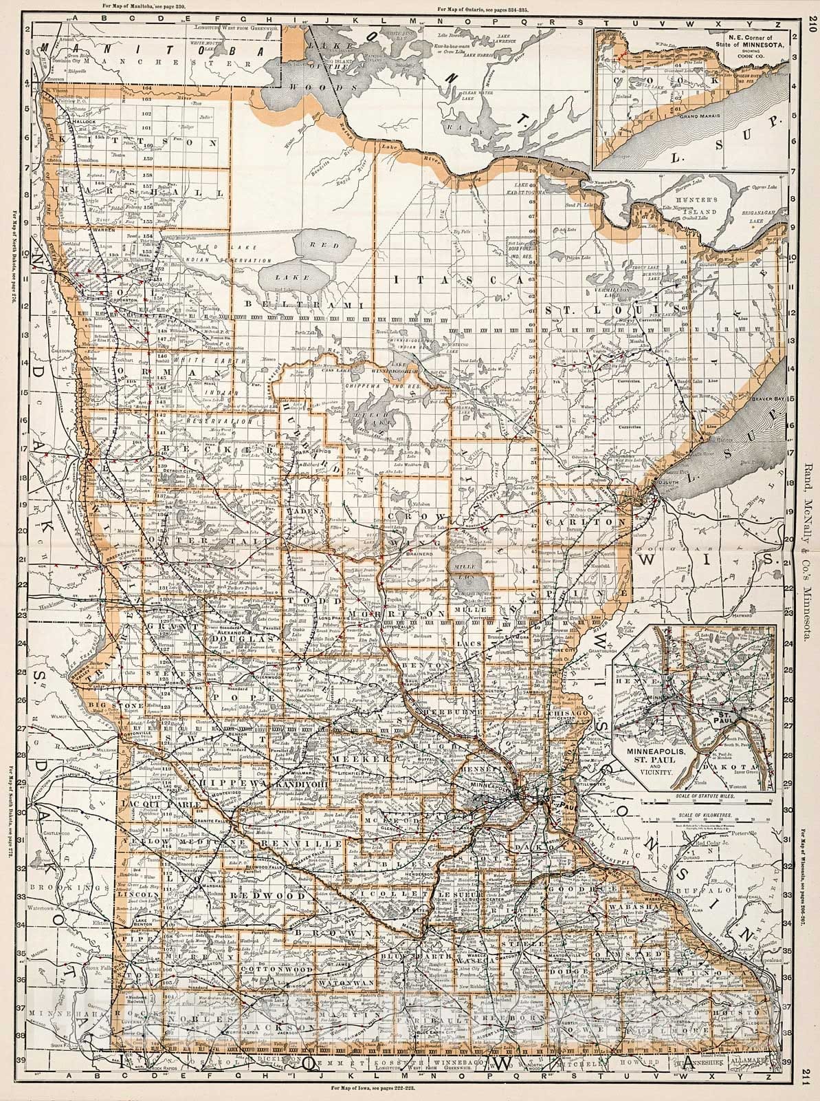 Historic Map : Minnesota., 1894, Vintage Wall Decor – Historic Pictoric