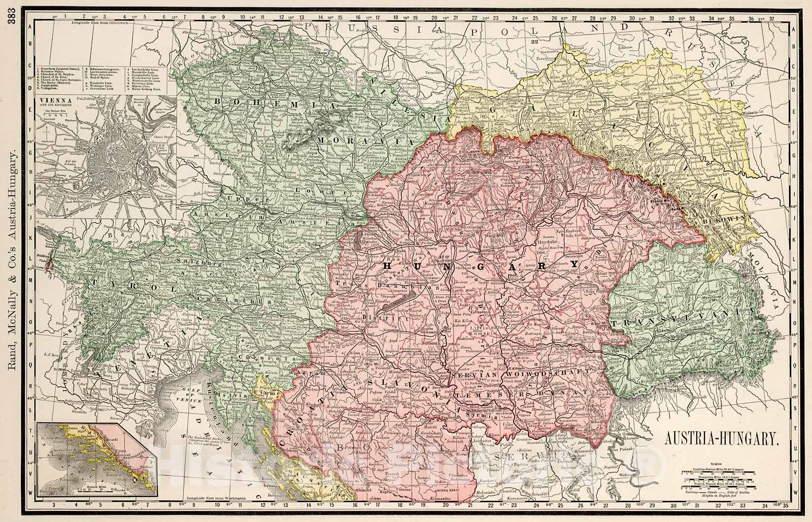 Historic Map : Austria-Hungary., 1894, Vintage Wall Decor - Historic ...