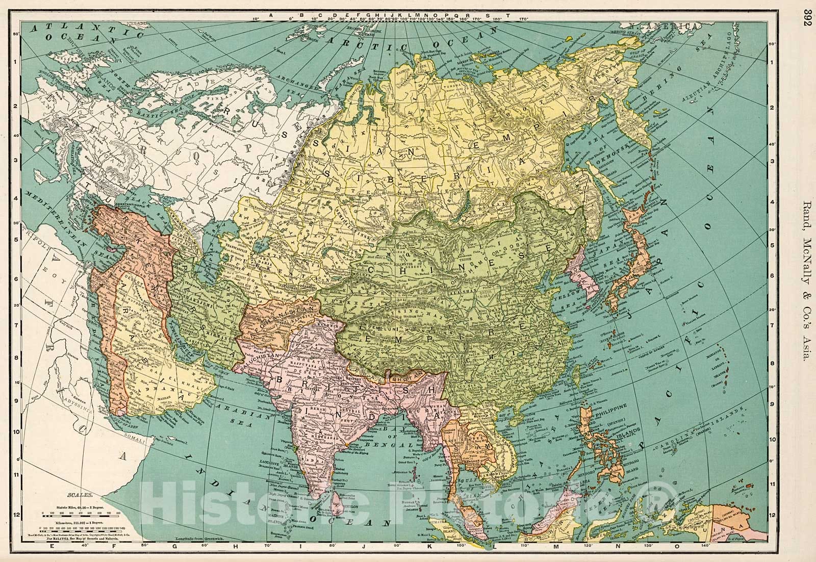Historic Map : Asia., 1894, Vintage Wall Decor – Historic Pictoric