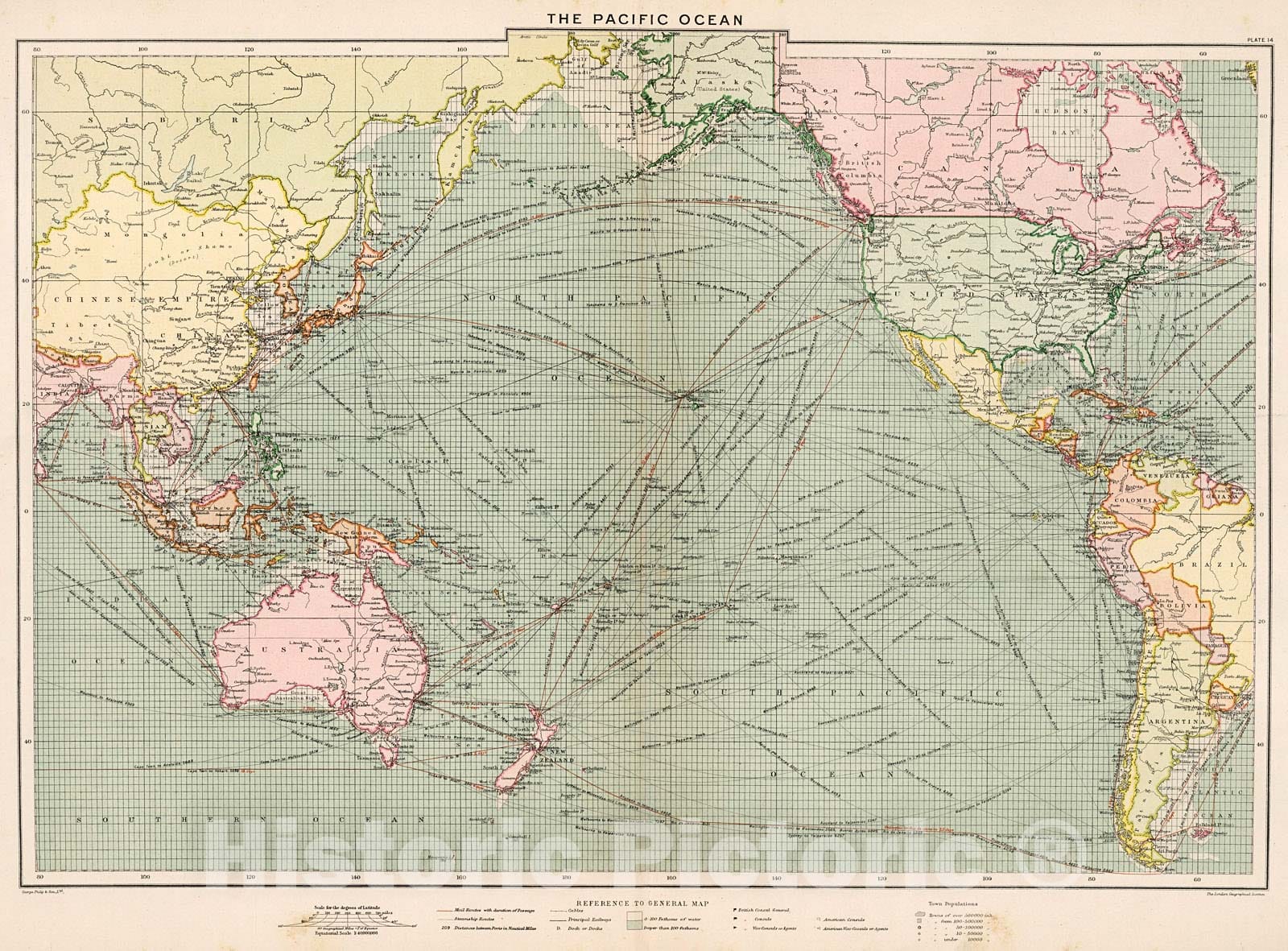 Historic Map : The pacific Ocean, 1905, Vintage Wall Decor – Historic ...