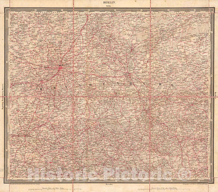 Historic Map : Berlin, 1850, Vintage Wall Decor – Historic Pictoric