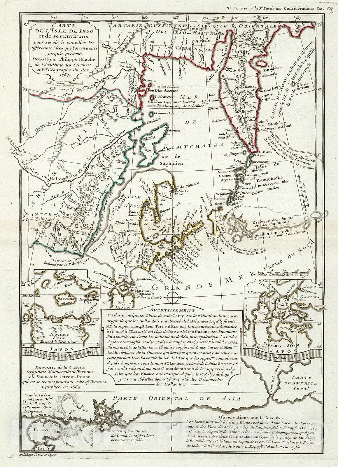 Historic Map : Carte de l'isle de Ieso et de ses environs, 1752, Vinta ...