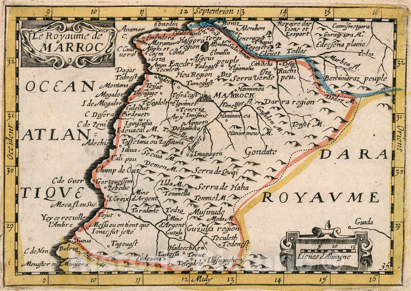 Historic Map : Le Royaume de Marroc., 1659, Vintage Wall Decor ...