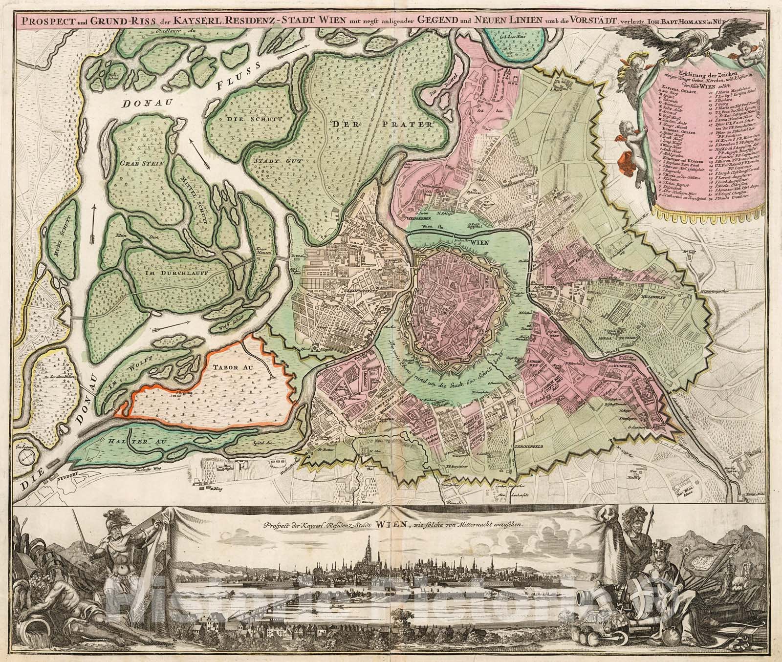 Historic Map : Prospect und Grund-Riss der Kayserl. Residenz-Stadt Wei ...