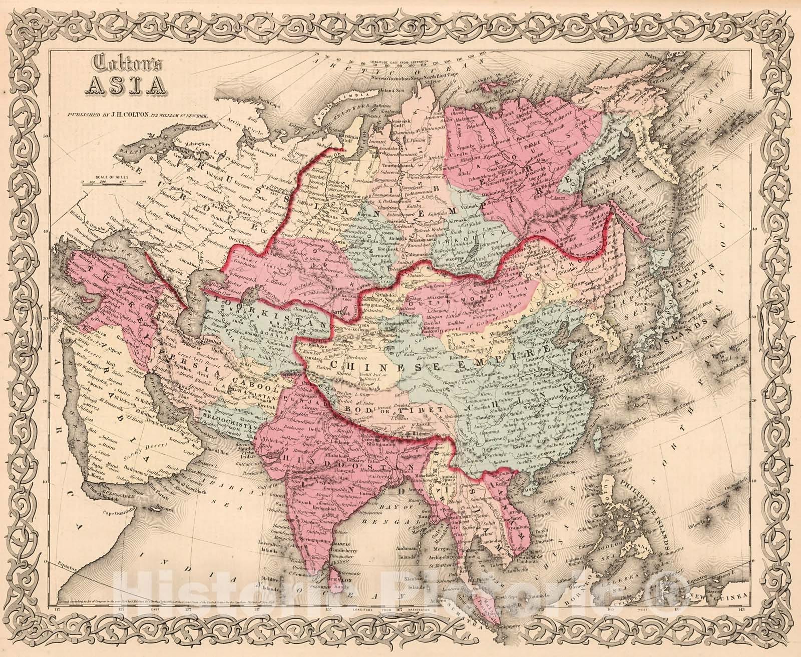 Historic Map : Asia., 1861, Vintage Wall Decor – Historic Pictoric