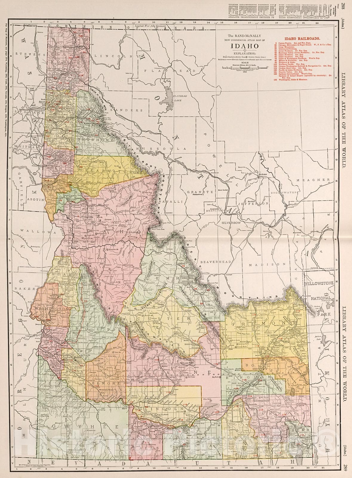 Historic Map : Idaho., 1912, Vintage Wall Decor – Historic Pictoric