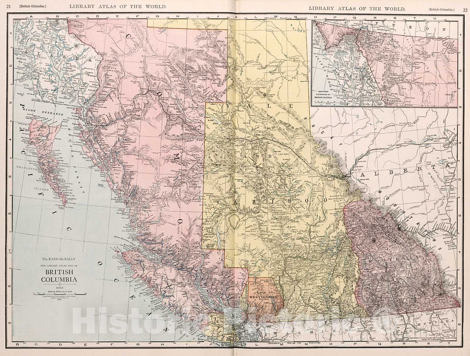 Historic Map : British Columbia., 1912, Vintage Wall Decor – Historic ...