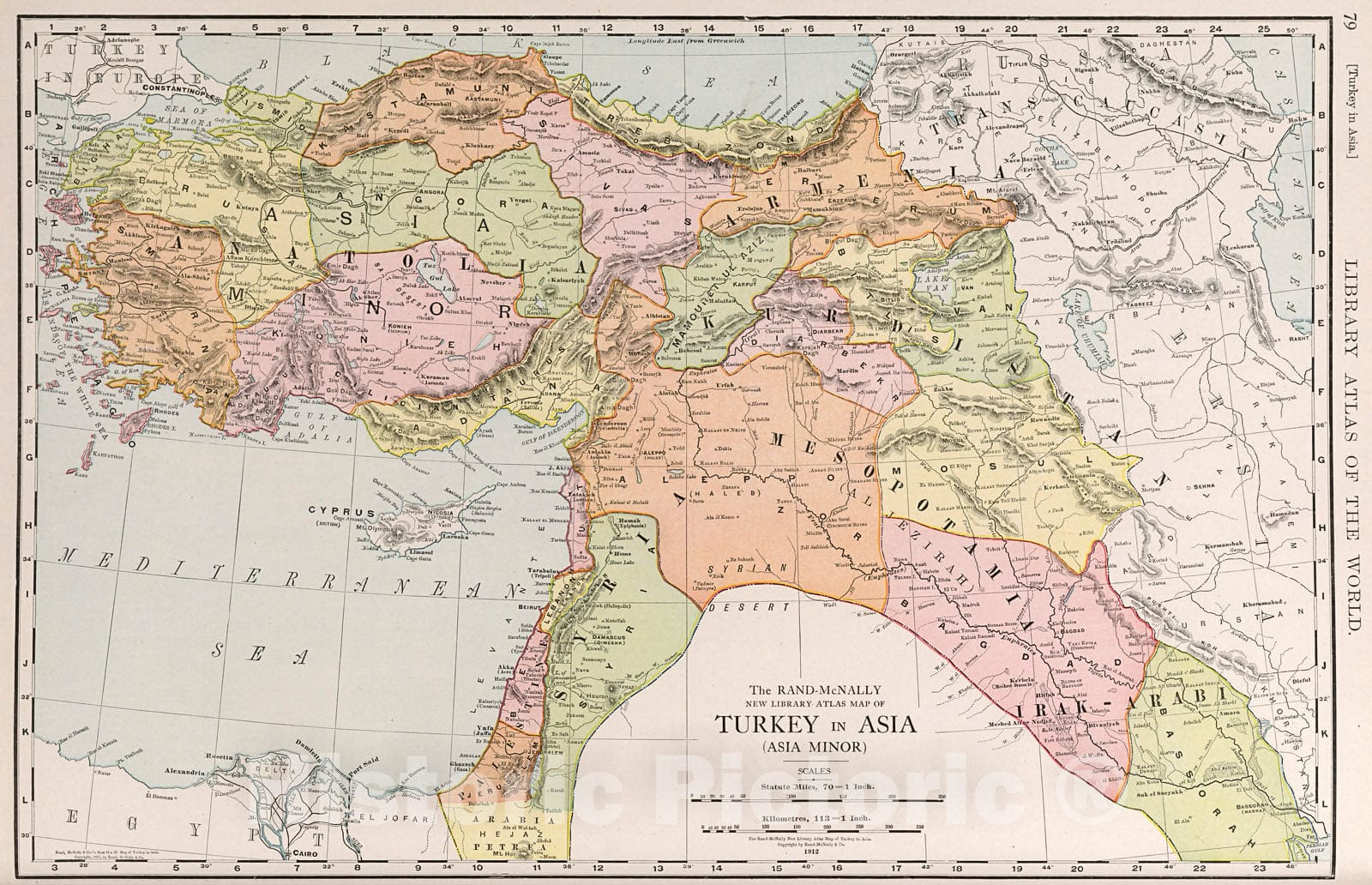Historic Map : Turkey in Asia., 1912, Vintage Wall Decor – Historic ...