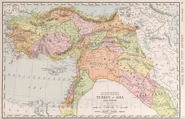 Historic Map : Turkey in Asia., 1912, Vintage Wall Decor – Historic ...