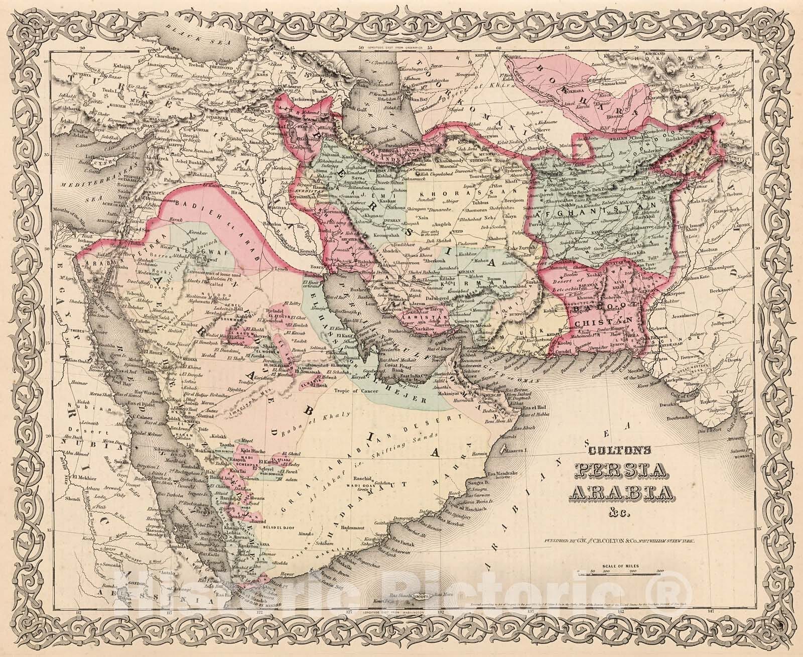 Historic Map : Persia Arabia &c., 1880, Vintage Wall Decor – Historic ...