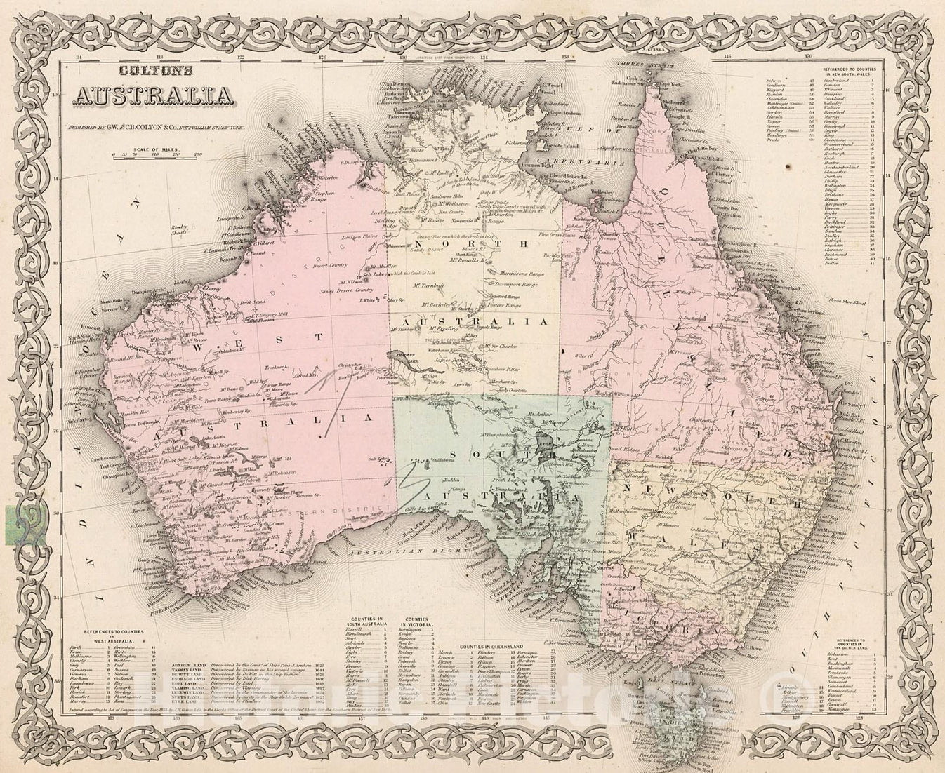 Historic Map : Australia., 1880, Vintage Wall Decor – Historic Pictoric