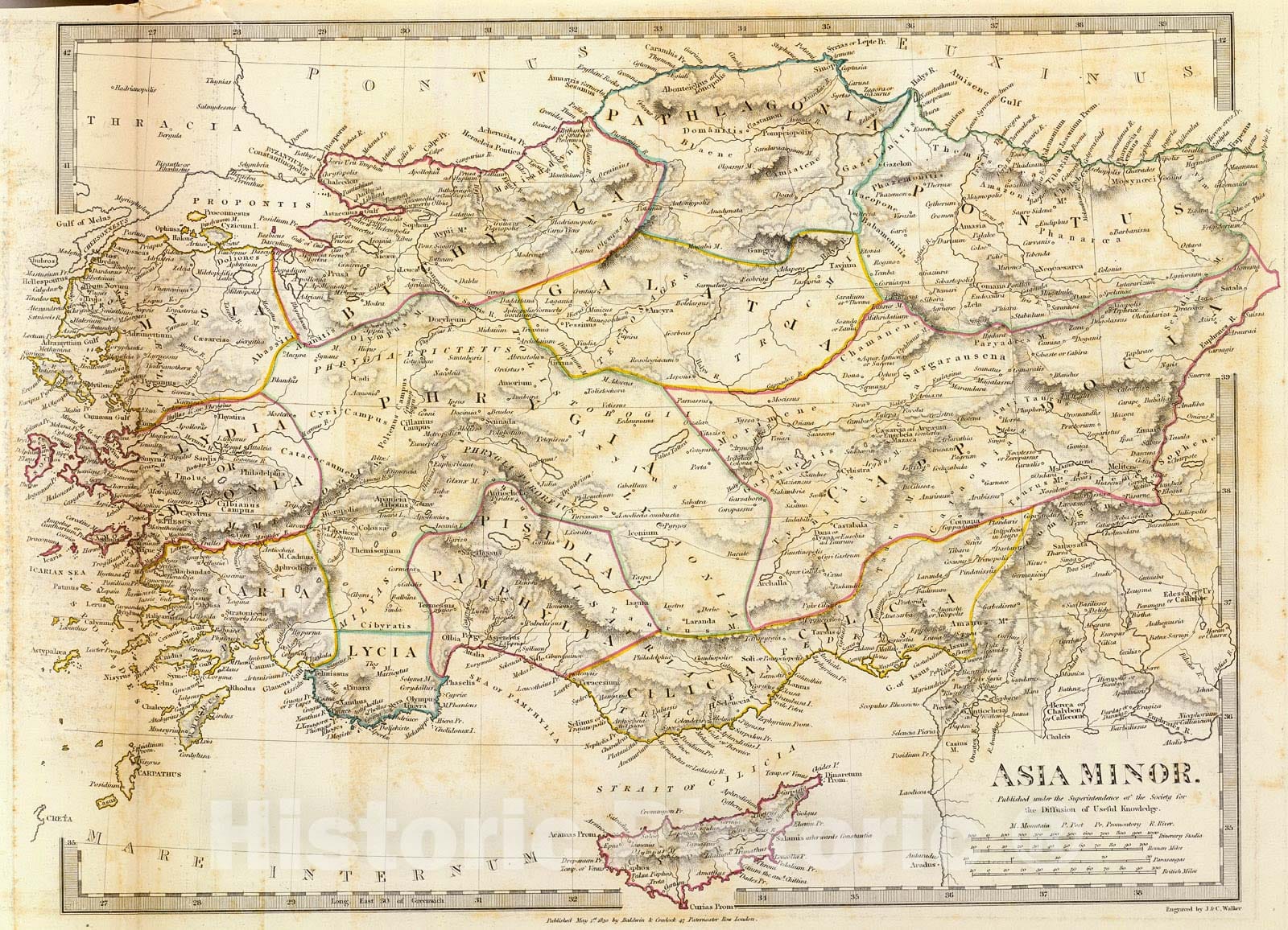 Historic Map : Asia Minor (ancient), 1844, Vintage Wall Decor ...