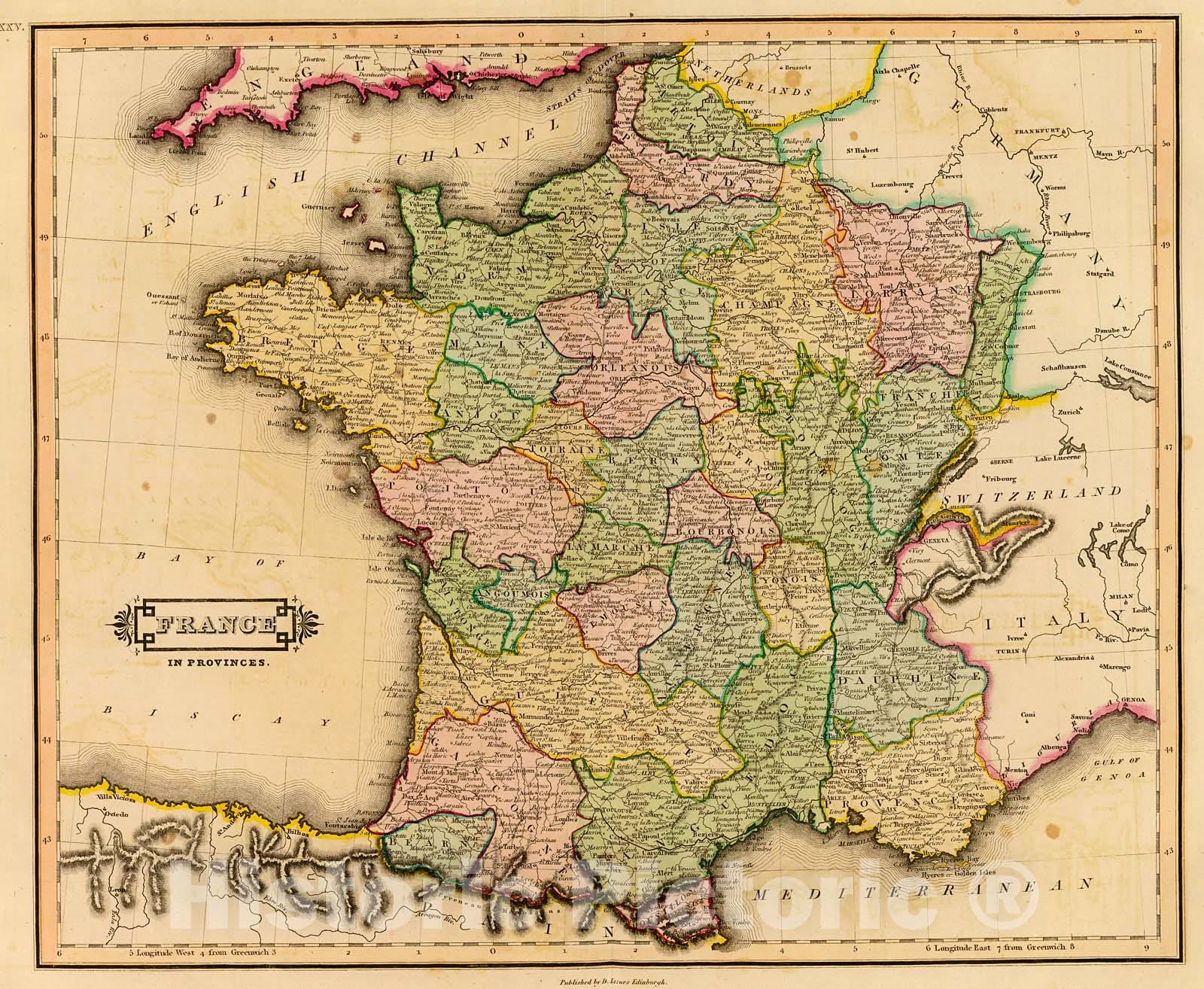 Historic Map : France, provinces., 1831, Vintage Wall Decor – Historic ...
