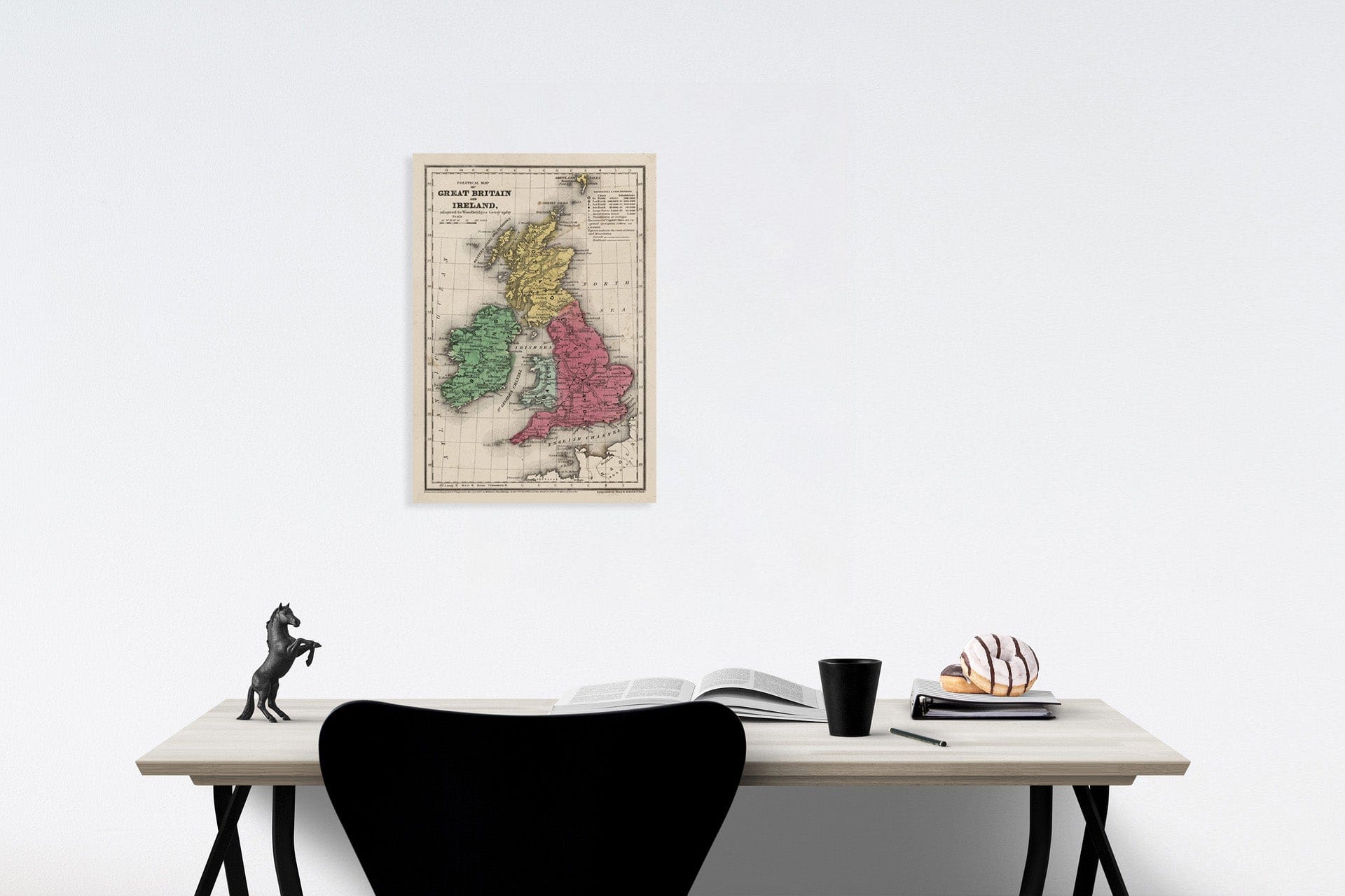 Historic Map : Political Map Of Great Britain And Ireland, 1845, Vinta ...