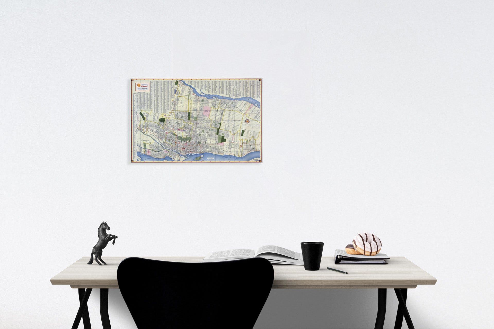 Historic Map : Shell Street Map of Montreal., 1956, Vintage Wall Decor ...
