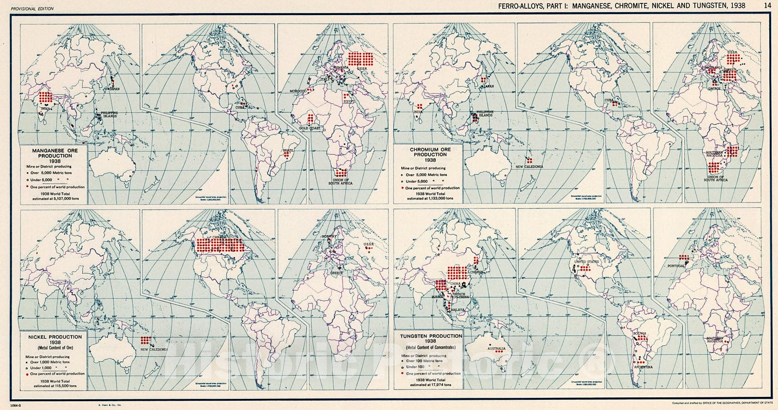 Historic Map : Ferro-Alloys, Part I: Manganese, Chromite, Nickel and T ...