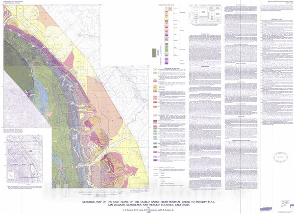 Map : Geologic map of the east flank of the Diablo Range from Hospital ...