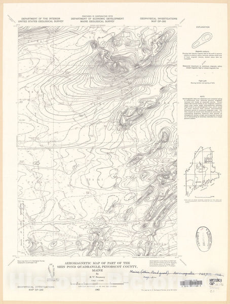Map : Aeromagnetic map of part of the Shin Pond quadrangle, Penobscot ...
