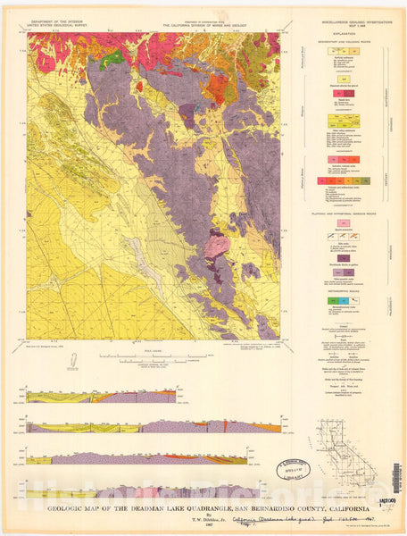 Map : Geologic map of the Deadman Lake quadrangle, San Bernardino Coun ...