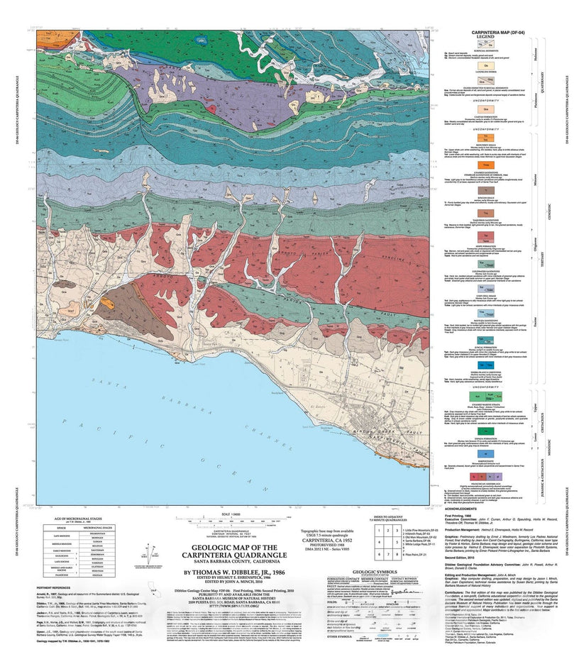 Map : Geologic map of the Carpinteria quadrangle, Santa Barbara County ...