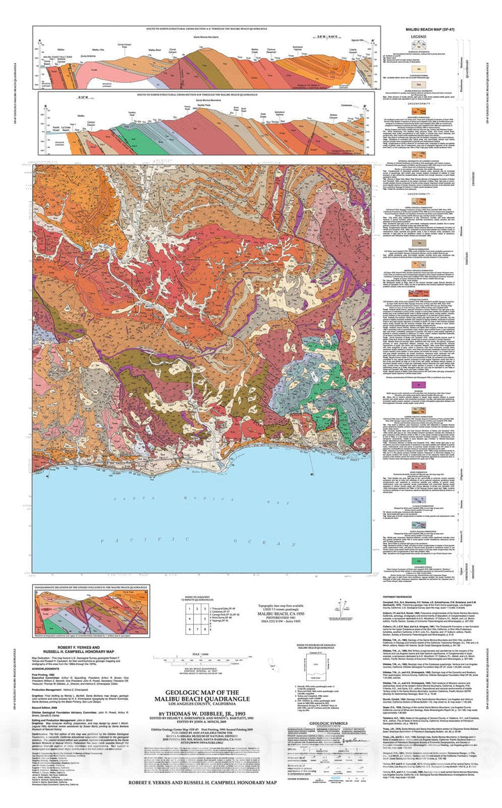 Map : Geologic map of the Malibu Beach quadrangle, Los Angeles County ...