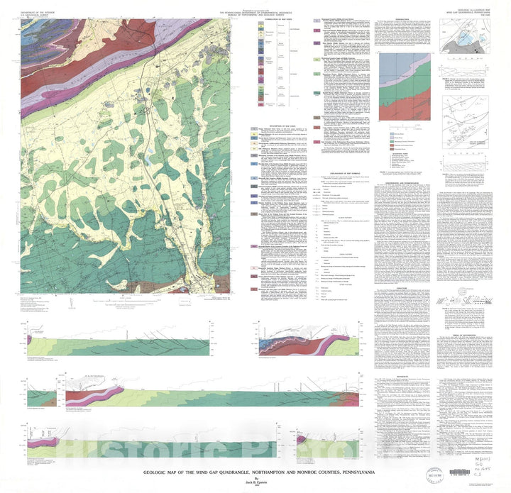 Map : Geologic map of the Wind Gap quadrangle, Northampton and Monroe ...