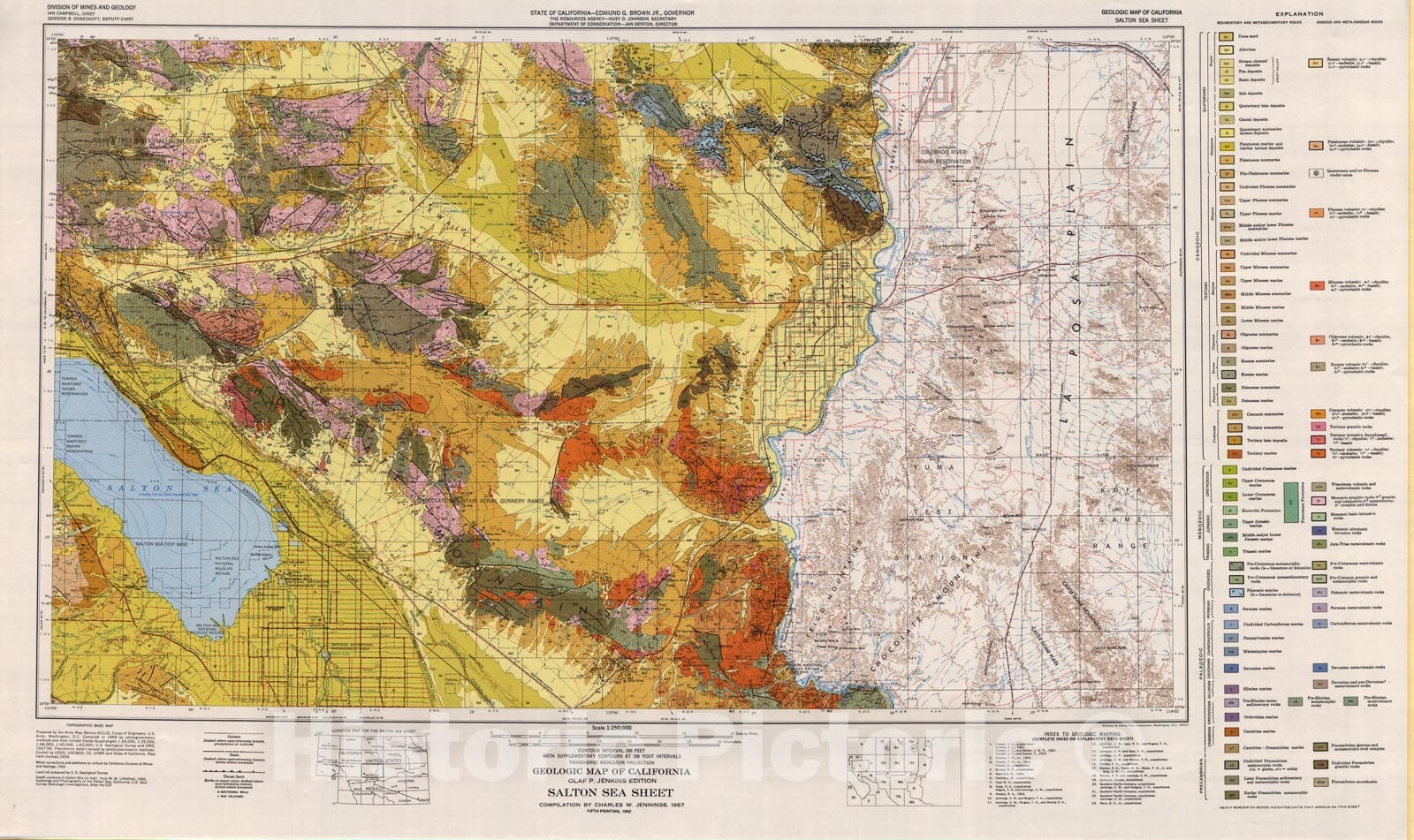 Map : Geologic map of California : Salton Sea sheet, 1967 Cartography ...