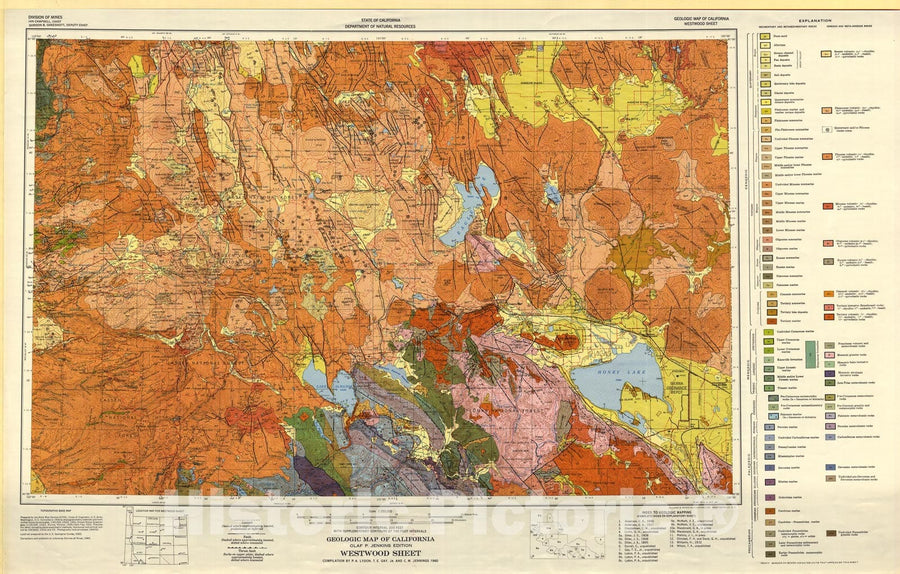 Map : Geologic map of California : Westwood sheet, 1960 Cartography Wa ...