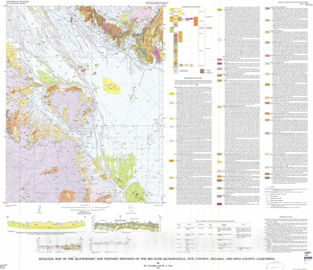 Map : Geologic map of the Quaternary and Tertiary deposits of the Big ...