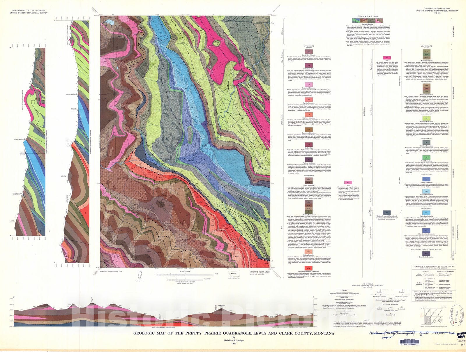 Map : Geologic map of the Pretty Prairie quadrangle, Lewis and Clark C ...