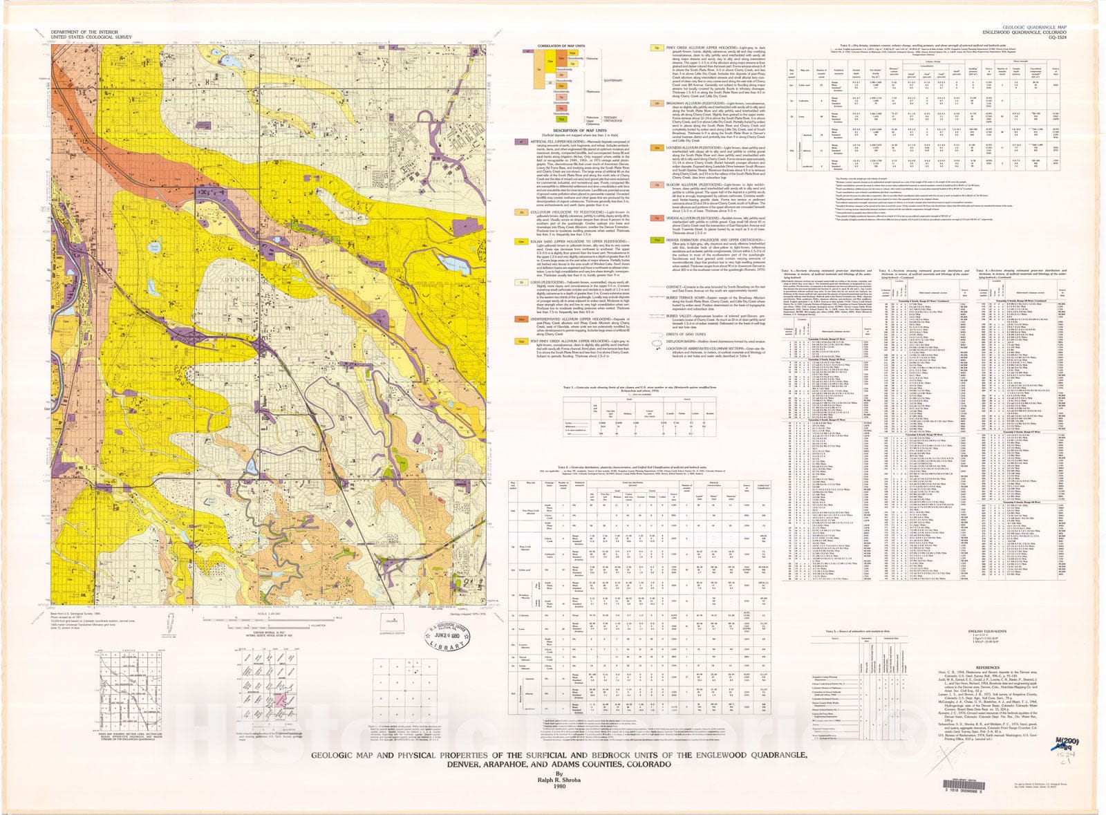 Map : Geologic map and physical properties of the surficial and bedroc ...
