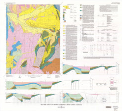 Granby Quadrangle Colorado Geologic Map Print 1995 | Historic Pictoric